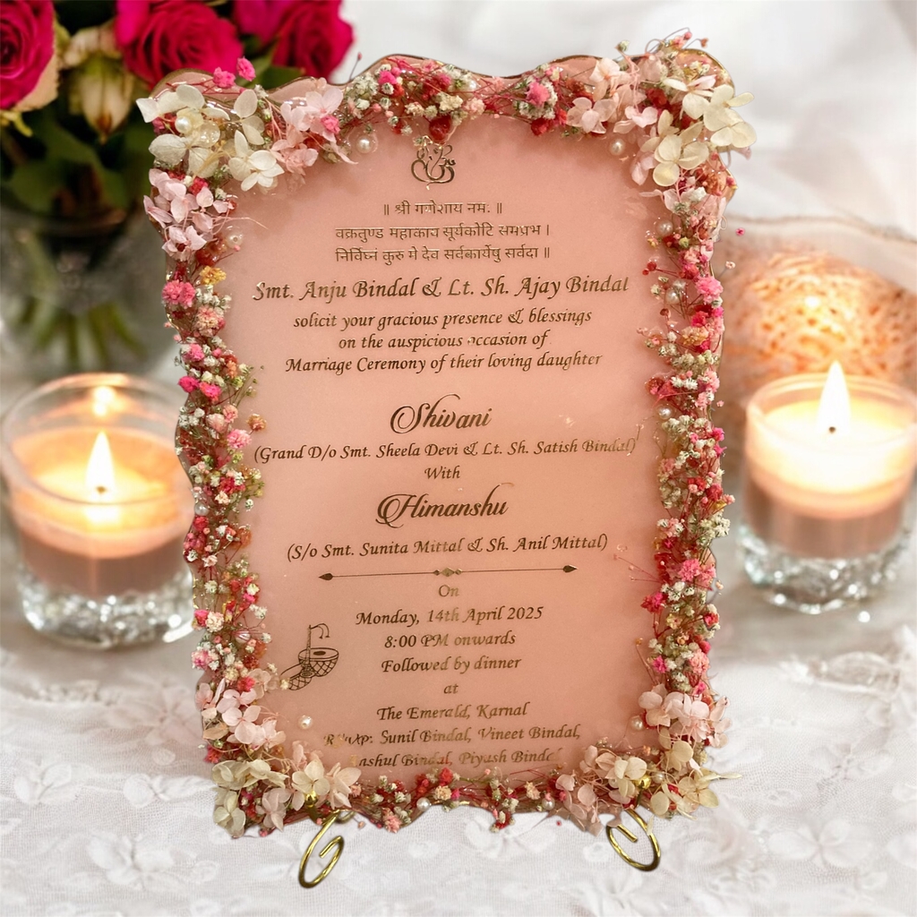 Resin Wedding Invite (12''* 9'') - The Resin Studio