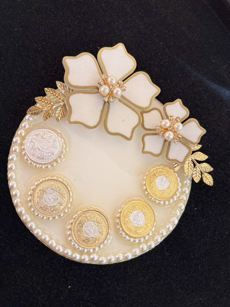 Luxury Resin Silver Coin Platter (5") - The Resin Studio
