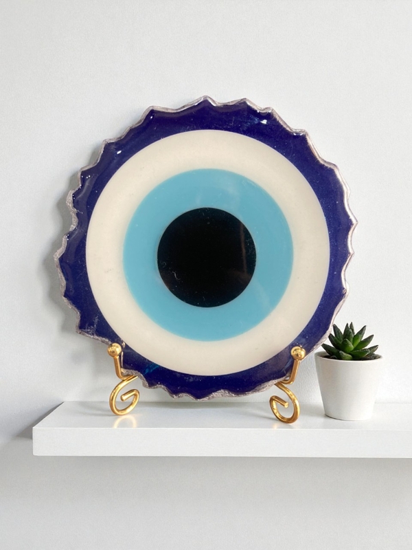 Handcrafted Resin Evil Eye Decor (5") - The Resin Studio